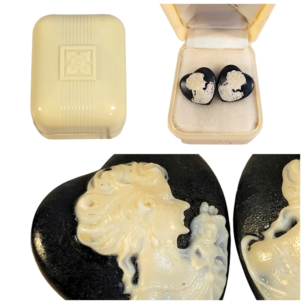 Vintage 1920s Celluloid Presentation Box With Resin C… - Gem